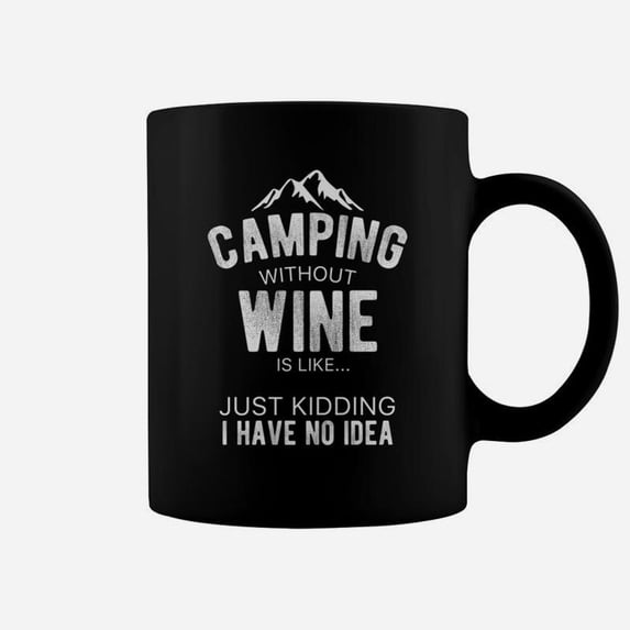 Camping Wine Camper Funny Nature Vacay Gift Coffee Mug - Walmart.com