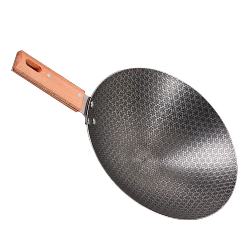 Camping Wok Work Pan Iron Wok Wok Stir-fry Pan Small Wok Pan ...