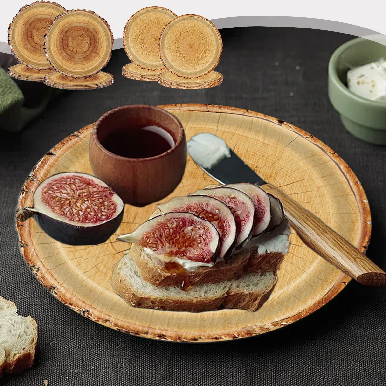 Camping Wood Grain Paper Dinner Plates | Rustic Hunters Lumberjack ...