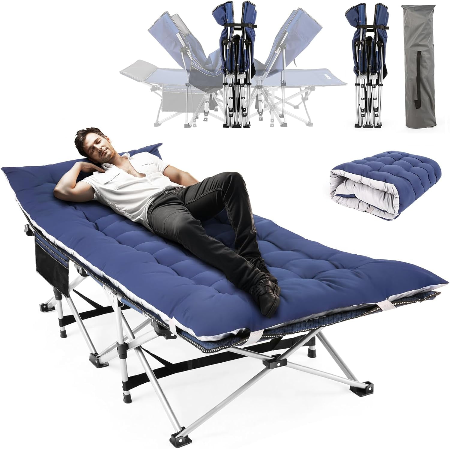 Camping cot Folding Outdoor Camping Cot Pad - Quality Lightweight Heavy ...