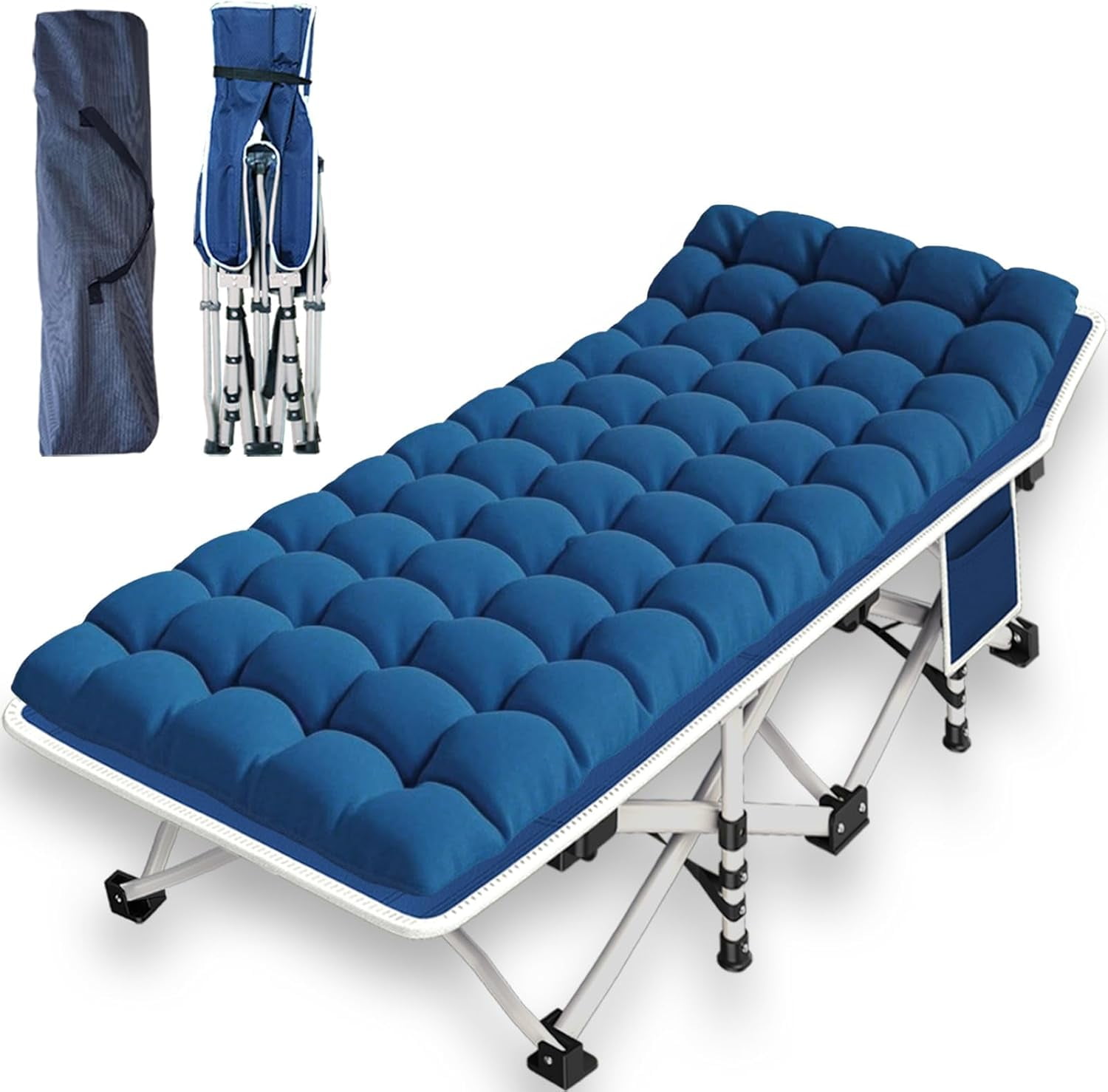 Camping cot with Mattress Comfortable Camping Cots for Adults with ...