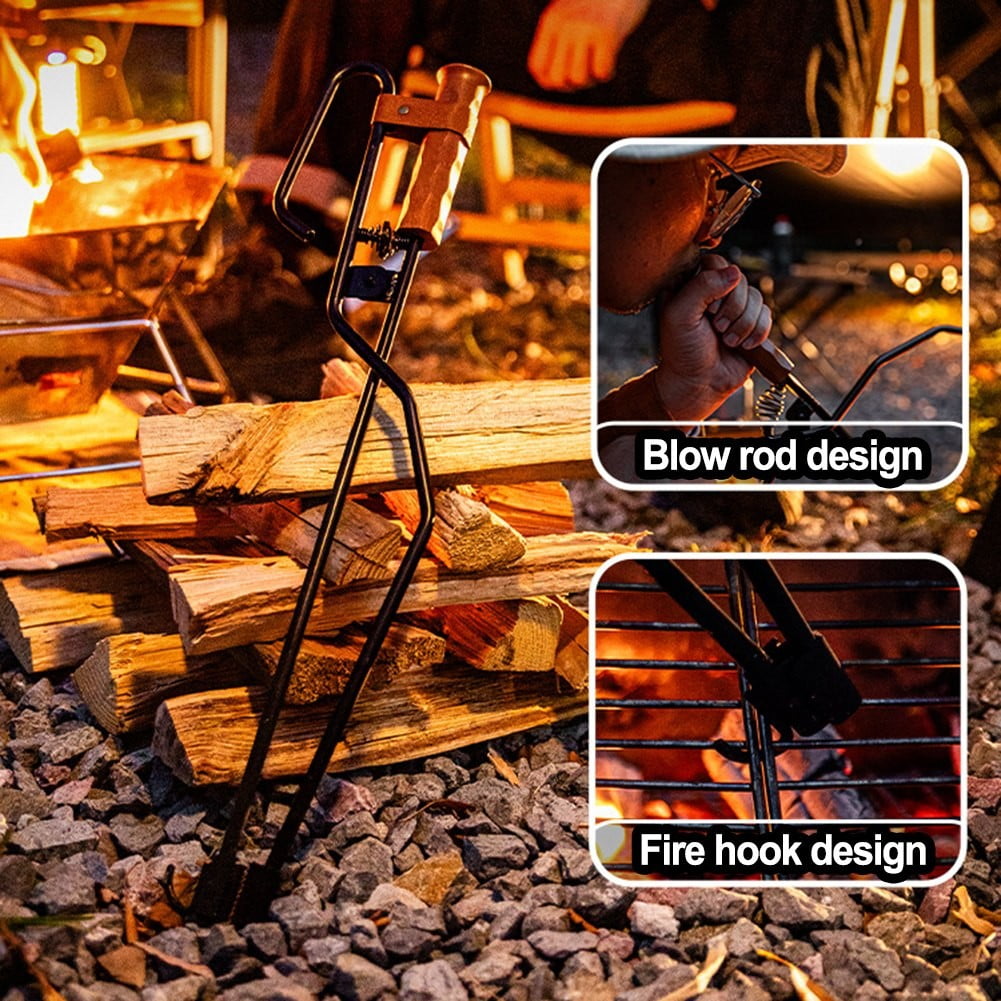 Camping fire tongs Outdoor fire starter Portable blowpipe tongs Type1 ...