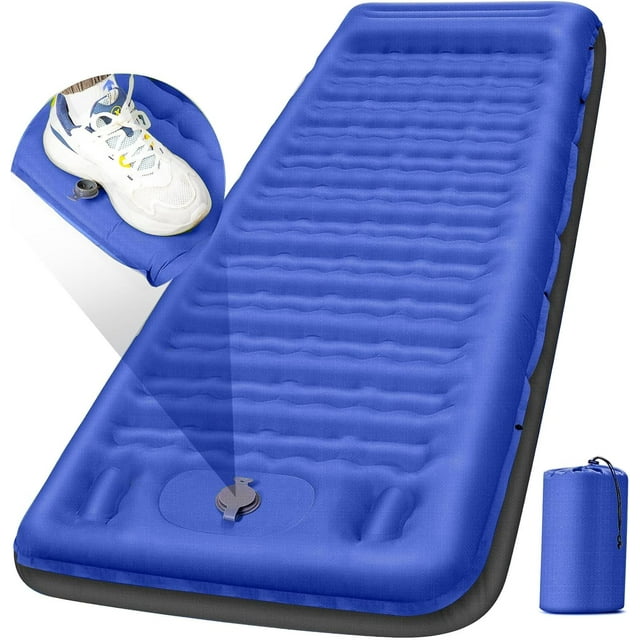 Camping sleeping mat, super thick 5-inch camping mat with pillow, built ...