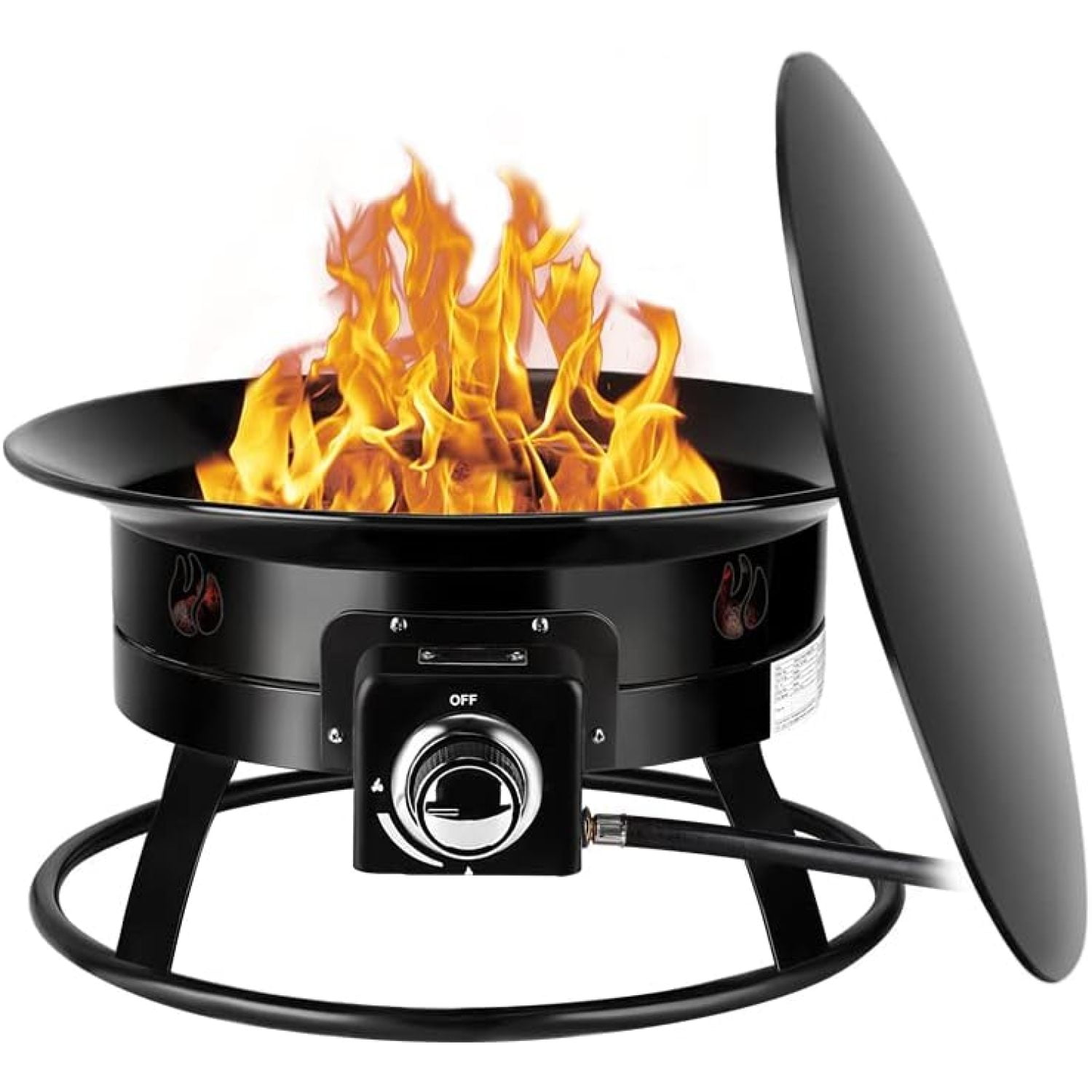 Camplux Portable Propane Gas Fire Pit, FP19AL Outdoor Fire Bowl with ...