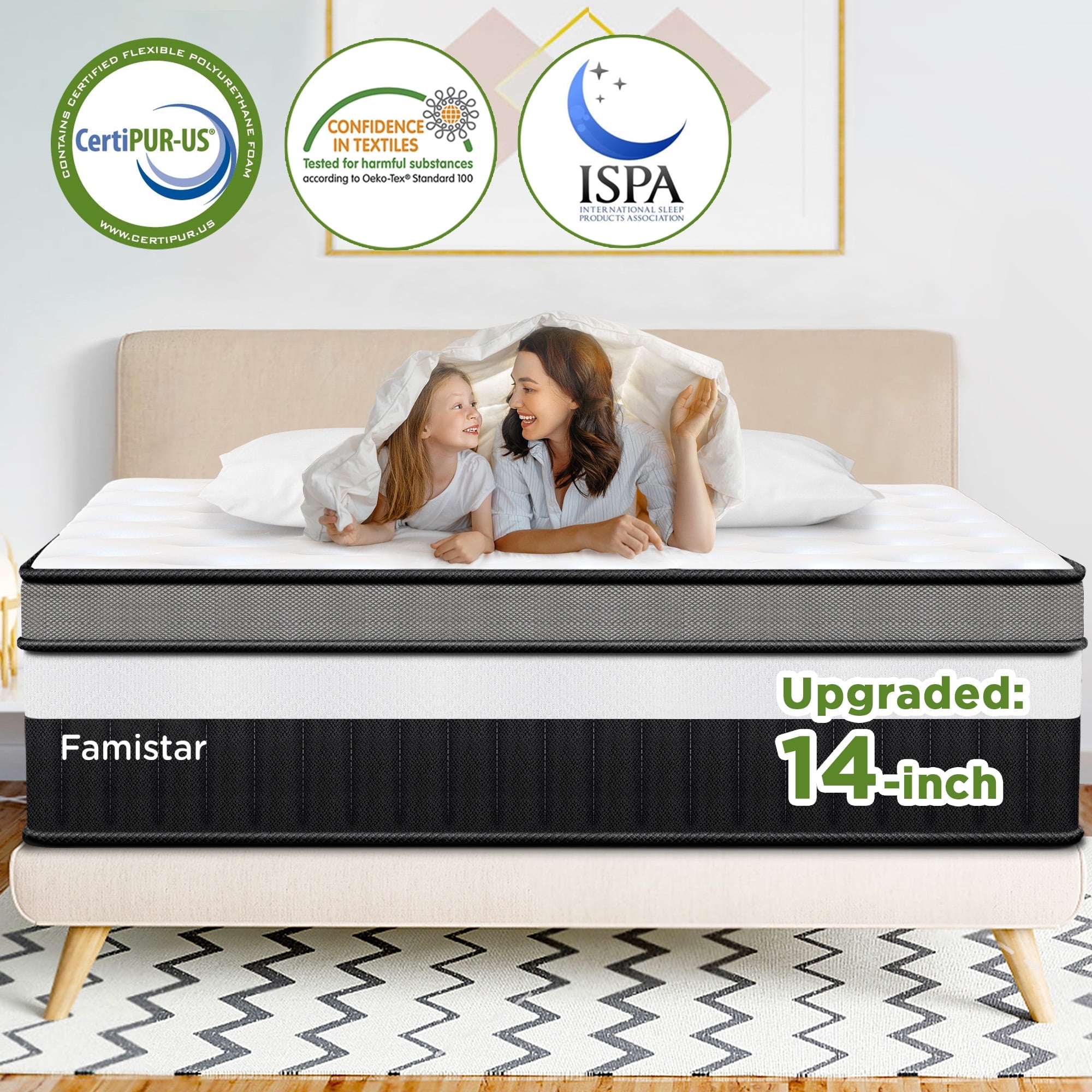 Queen Mattress Campmoy 14 Cooling Gel Memory Foam Mattress in a Box CertiPUR US Certified Queen