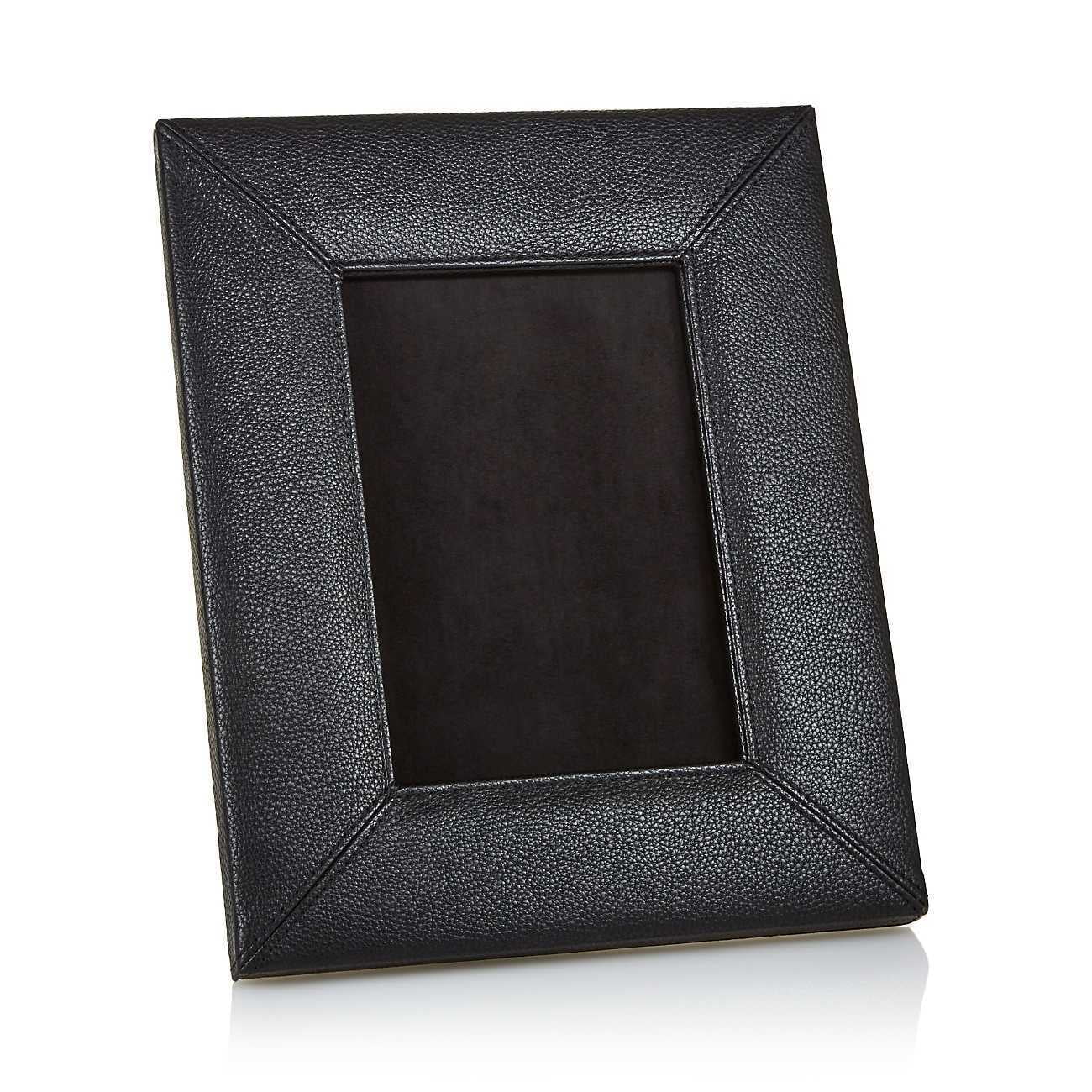 Campo Marzio Pebbled Leather Picture Frames, Black - Walmart.com