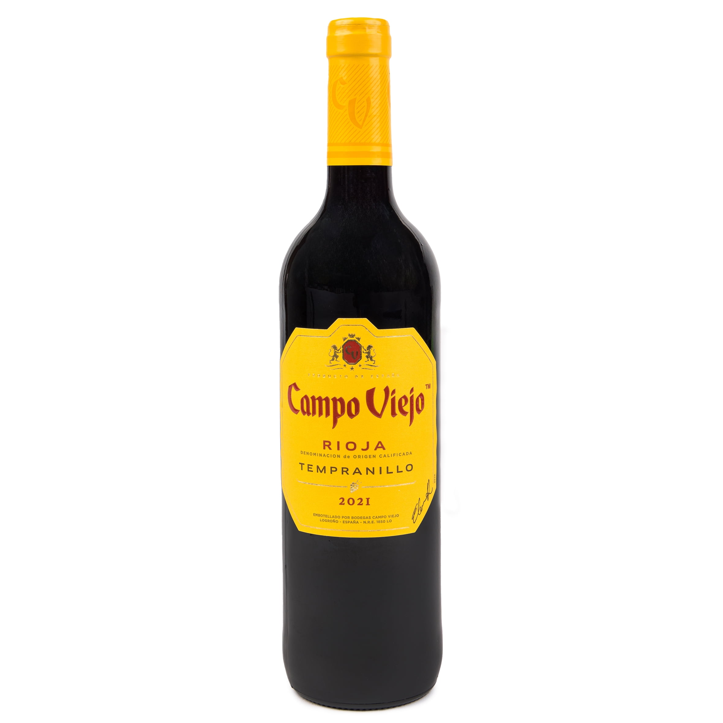 Campo Viejo Tempranillo Red Wine, Rioja Spain, 750 ml, Glass Bottle, 13 ...