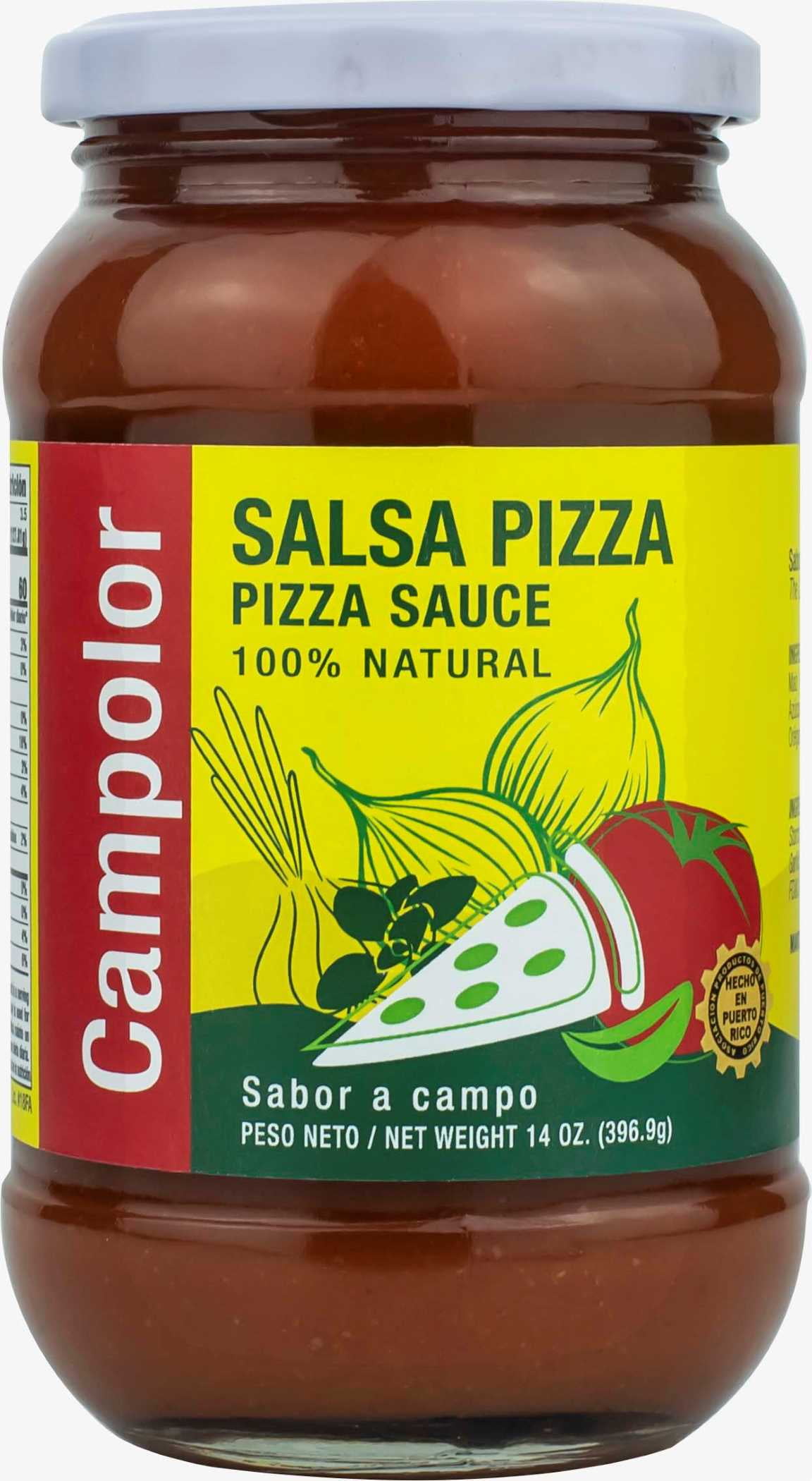 Campolor 100% Natural Pizza Sauce, 14 oz Glass Jar - Walmart.com