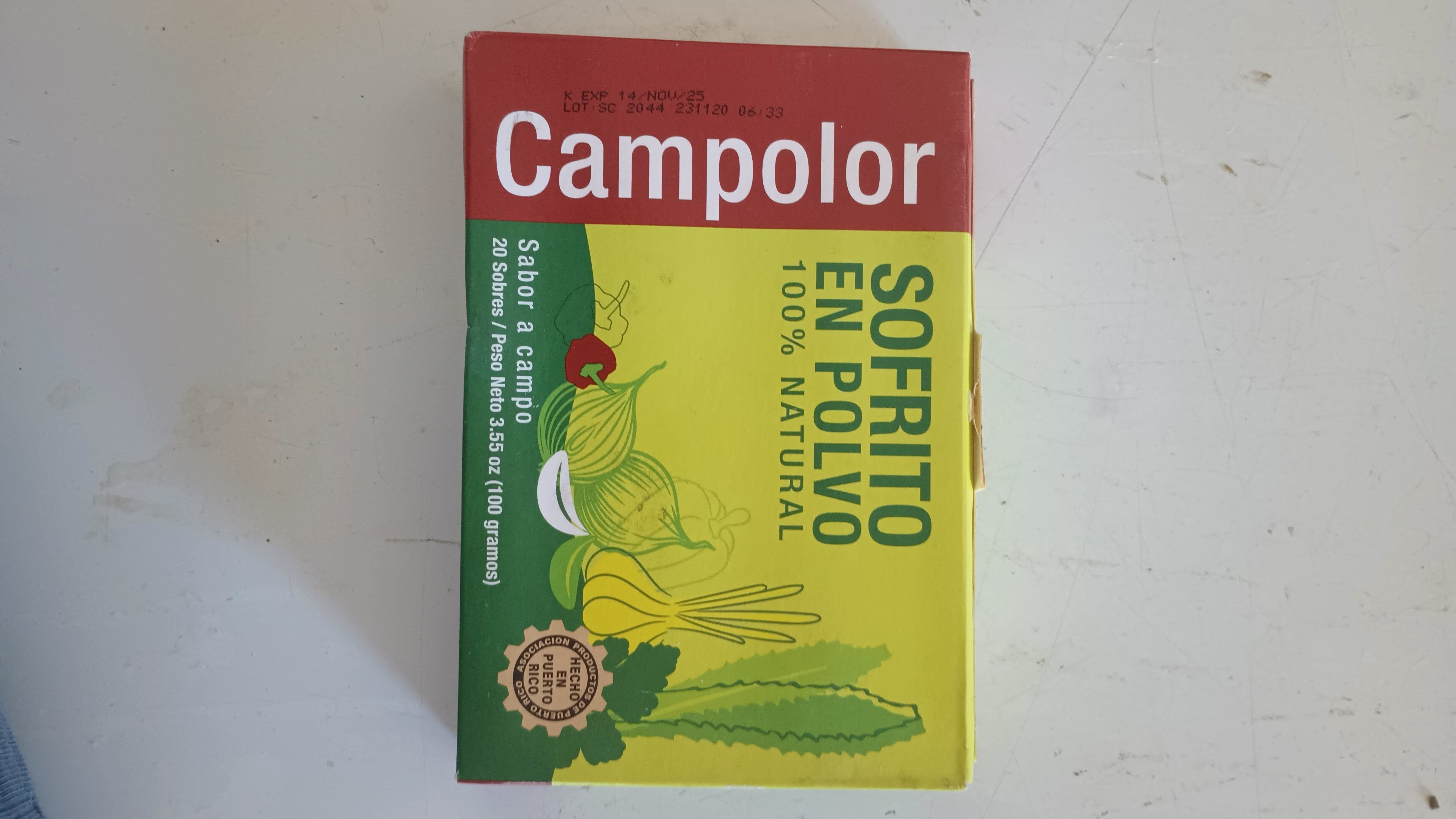 Campolor 100% Natural Powdered Seasoning Sofrito from Puerto Rico - 1 ...