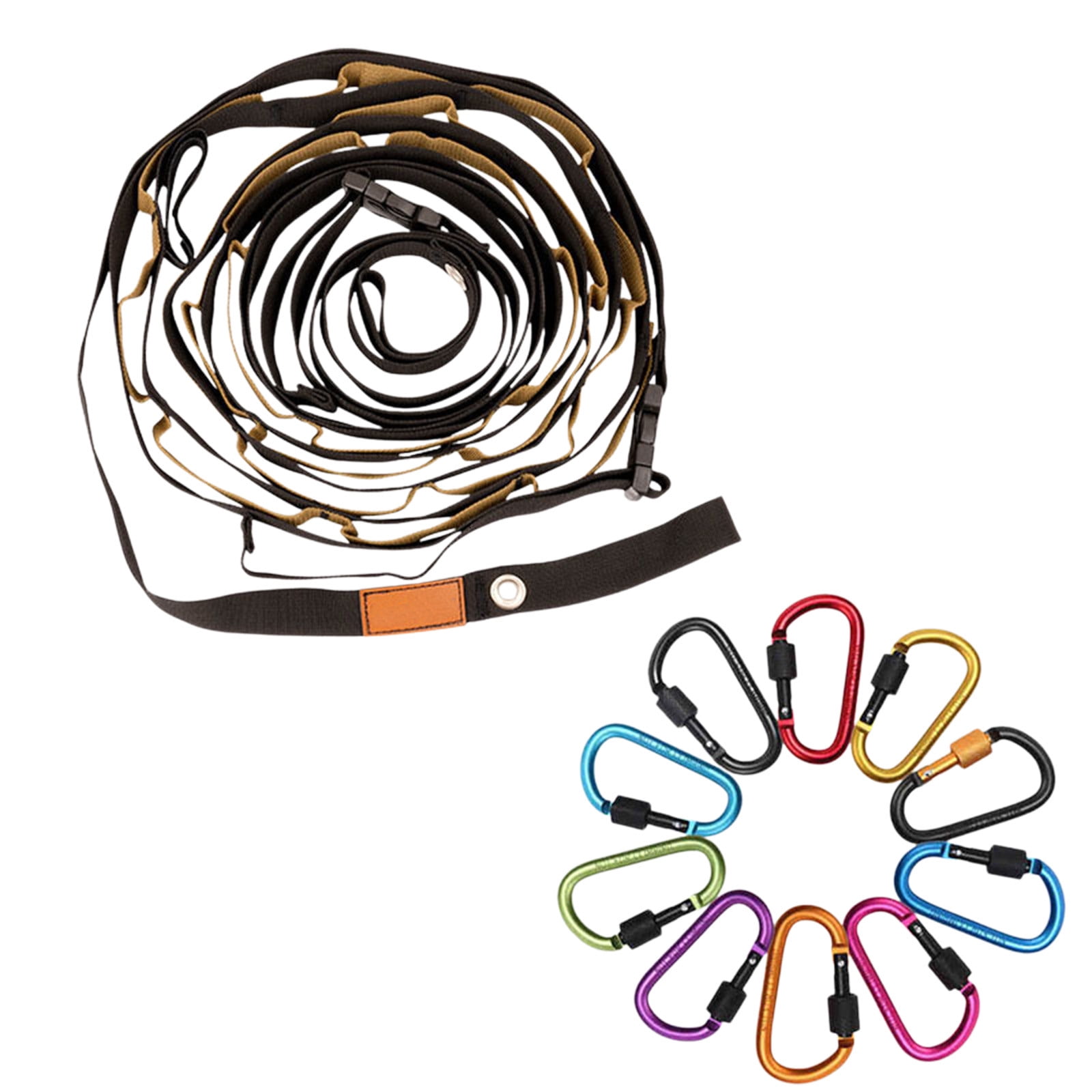 Campsite or Garden Supplies Storage Strap with 10 Hooks, Tent Organizer ...