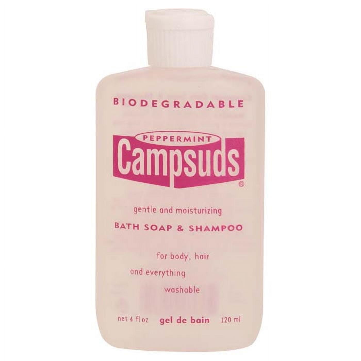Camp Suds 2-in-1 Bath Soap & Shampoo - Peppermint Scented, 8 oz ...