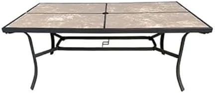 Campton Hills 70" Rectangular Steel Frame Dining Table Outdoor Backyard ...