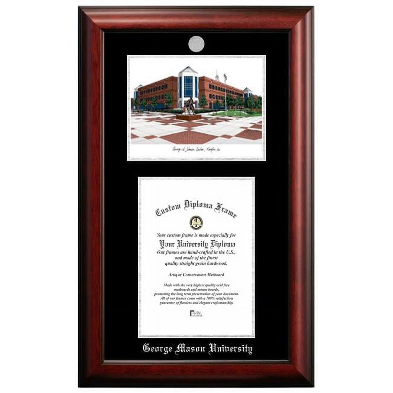 Campus Images 10 x 14 in. George Mason University Silver Embossed ...