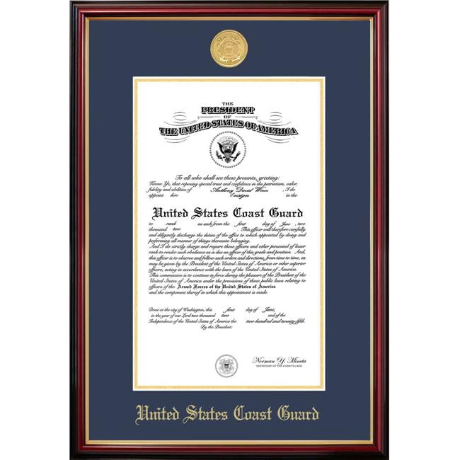 Campus Images 10x14 in. Coast Guard Degree Award Document Picture Frame ...
