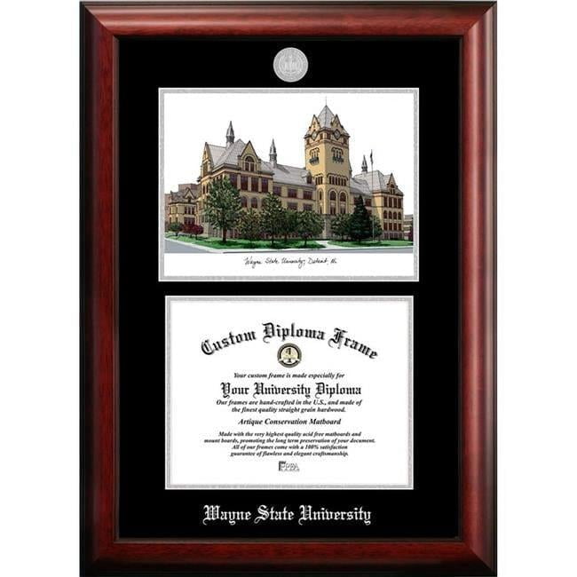 Campus Images 10 x 8 in. Wayne State University Silver Embossed Diploma ...