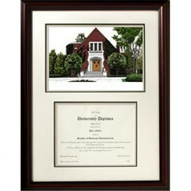 University of Michigan 8.5x 11 Gold Embossed Diploma Frame with Campus ...
