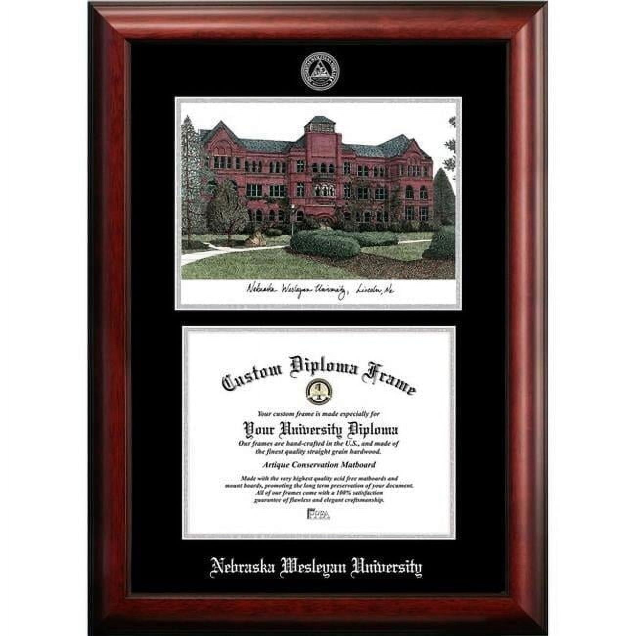 Campus Images 11 x 8.5 in. Nebraska Wesleyan University Silver Embossed ...