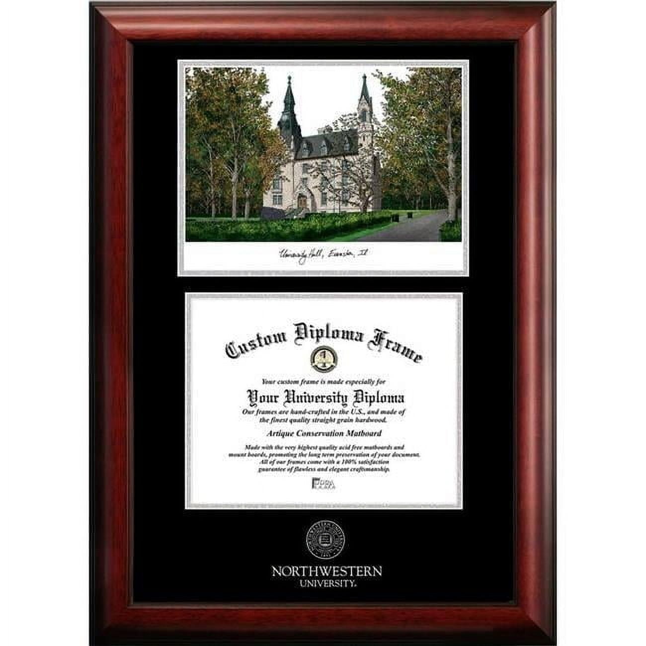 Campus Images 11 x 8.5 in. Northwestern University Silver Embossed ...