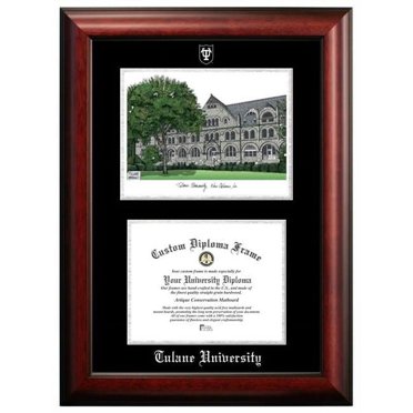 University of North Florida 8.5" x 11" Gold Embossed Diploma Frame with Campus Images Lithograph ...