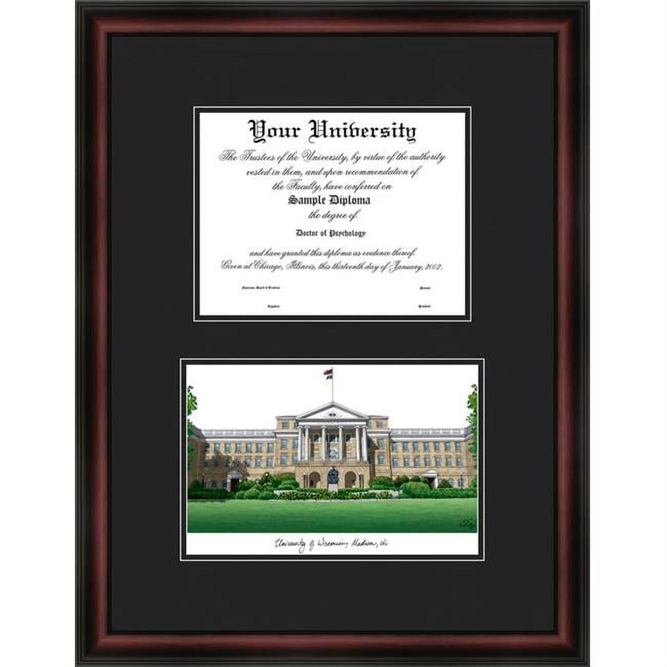Campus Images 18'' x 24'' University of Wisconsin Madison Diploma ...