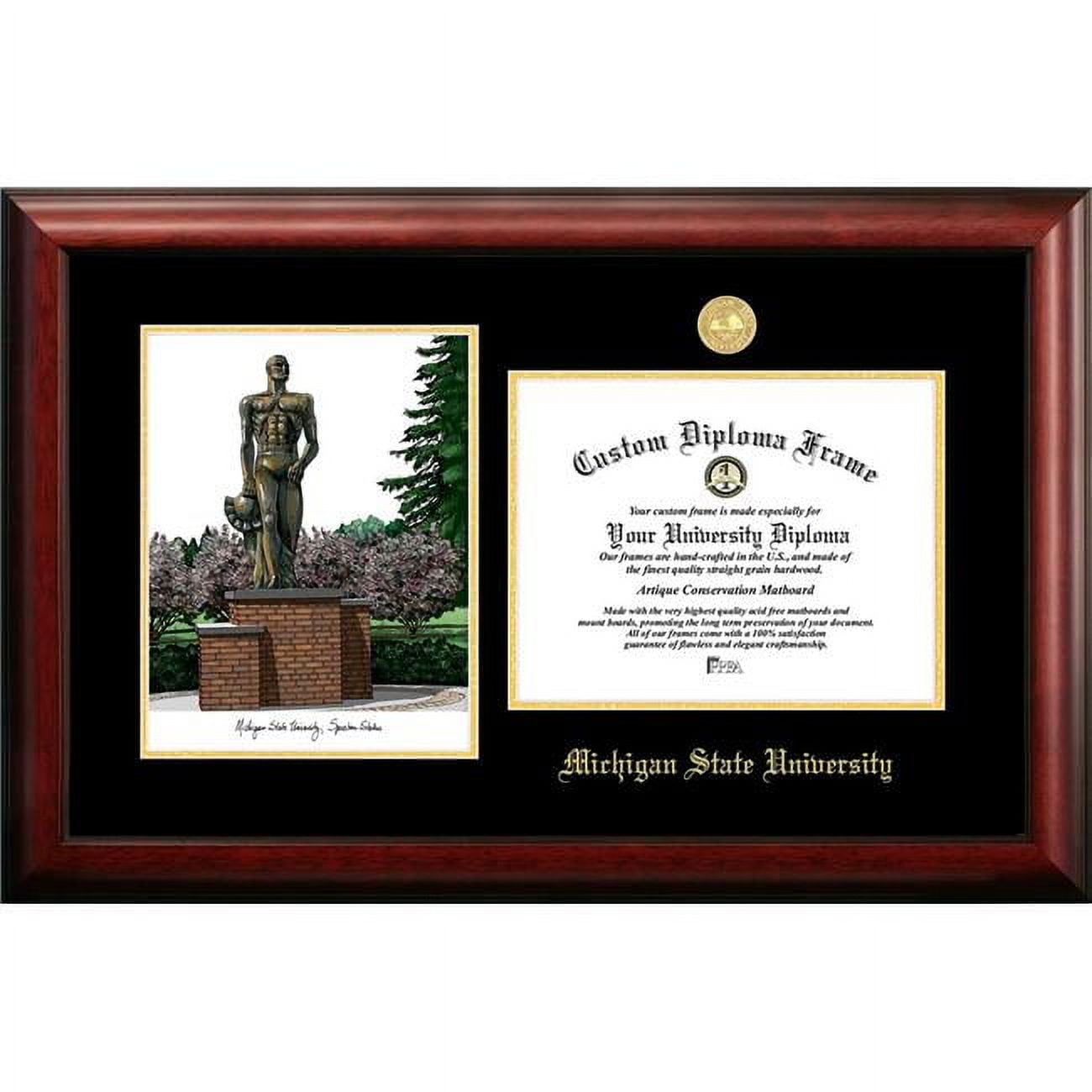 Campus Images 8.5 x 11 in. Michigan State University, Spartan, Gold ...