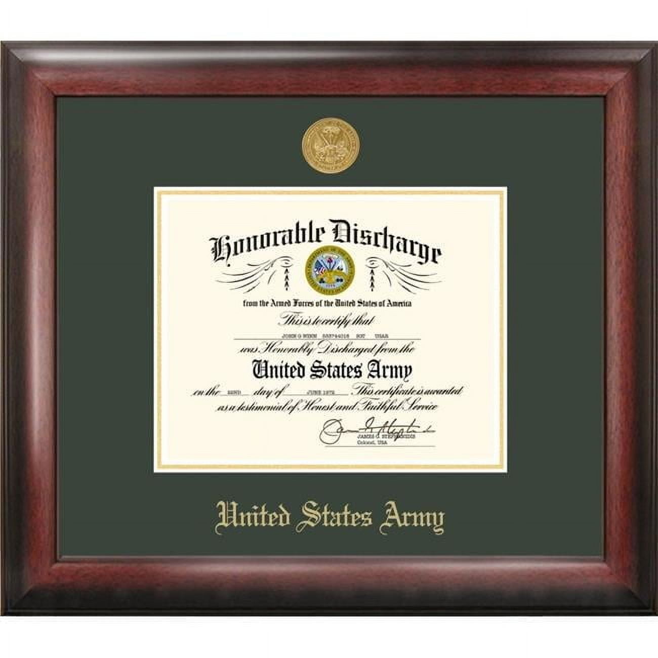 Campus Images 8 x 10 in. Patriot Frames Army Discharge Mahogany Frame ...