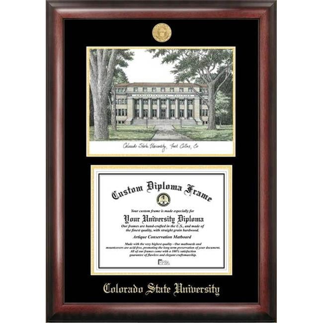 Campus Images CO999LGED Colorado State University Gold embossed diploma frame with Campus Images ...