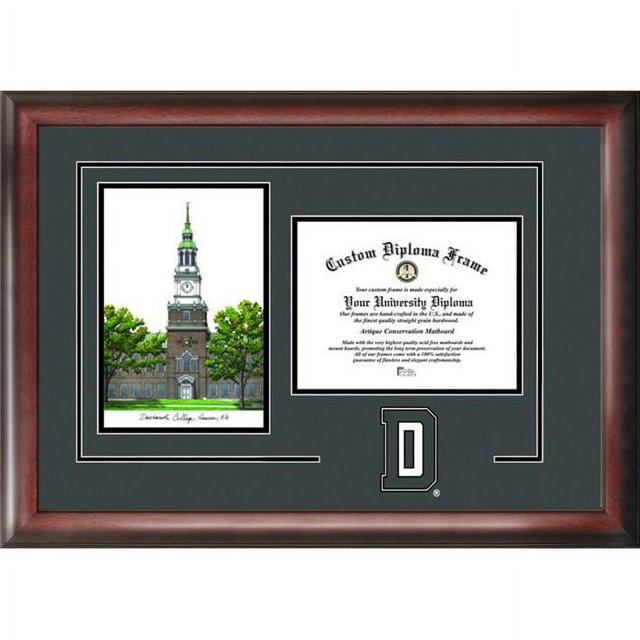 Campus Images Dartmouth College Gold Embossed Diploma Frame with Campus ...