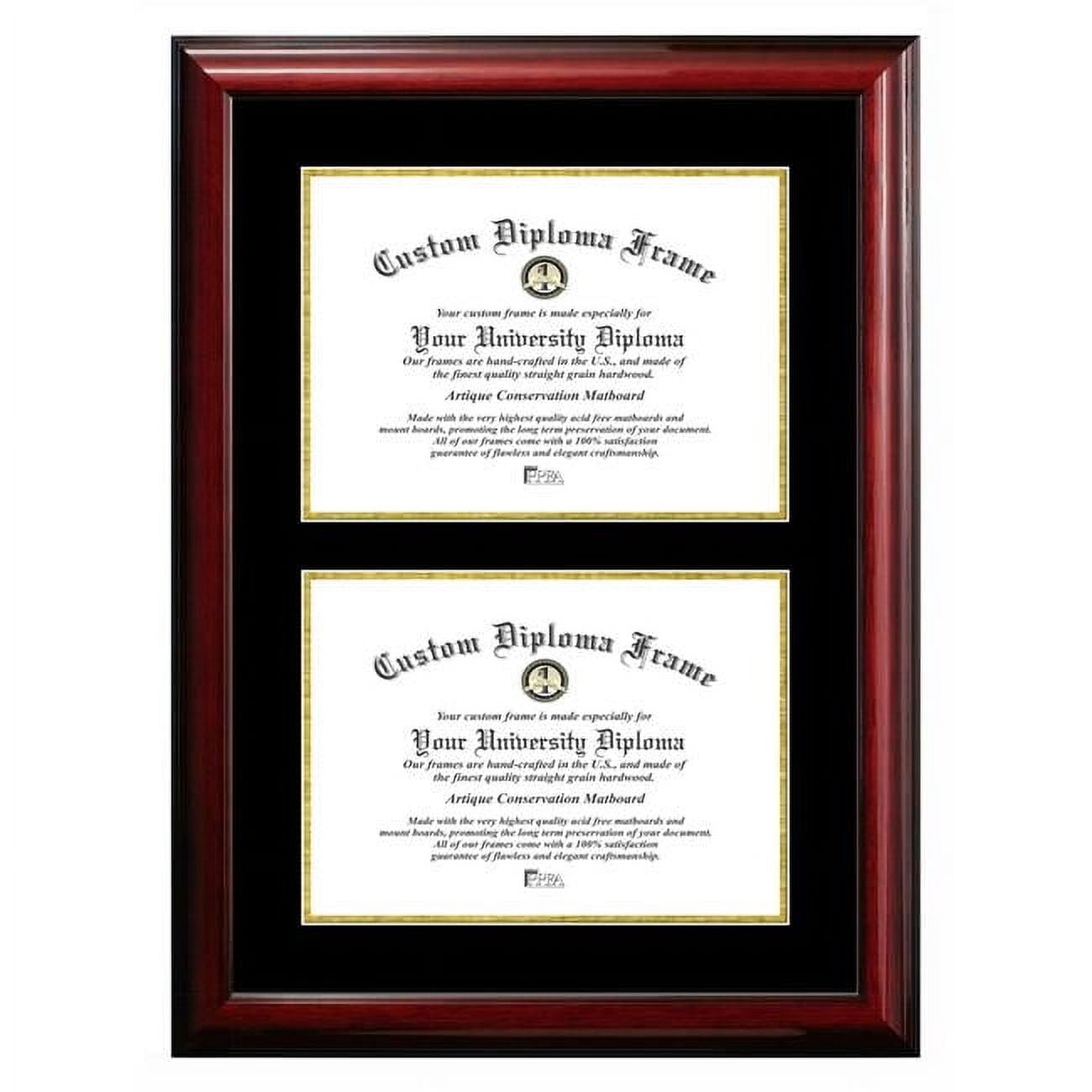 Campus Images Double Degree Classic Mahogany Certificate Frame - Black ...