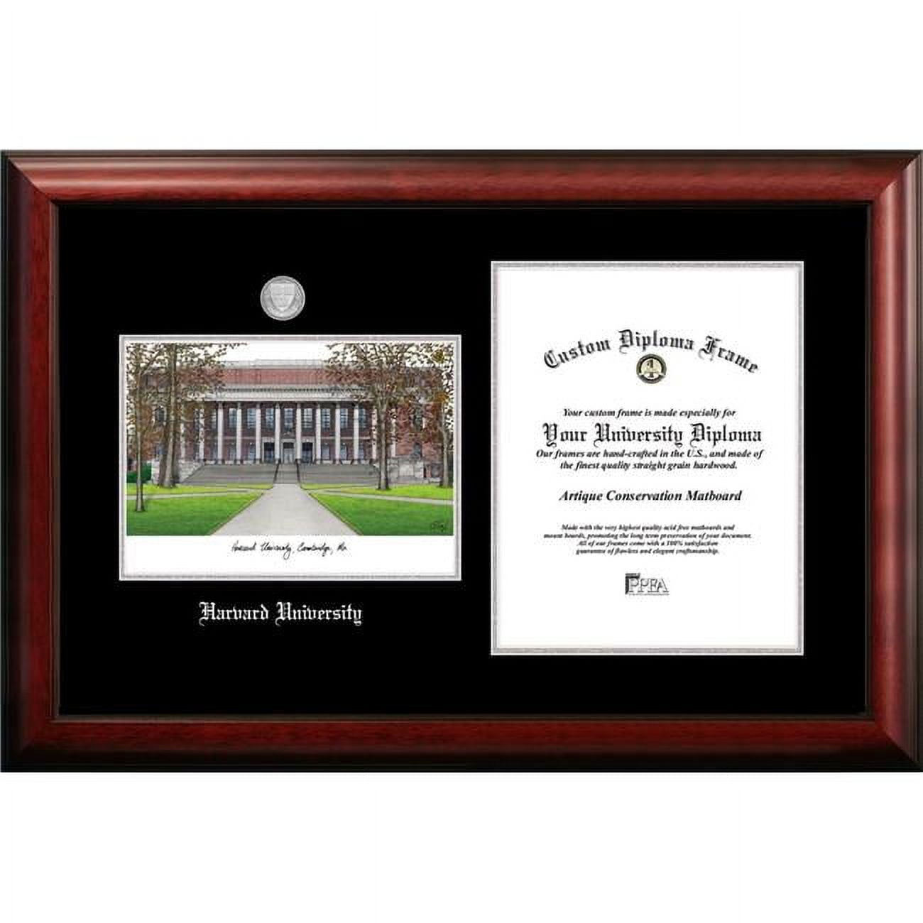 Campus Images Harvard University Silver Embossed Diploma Frame - Silver ...