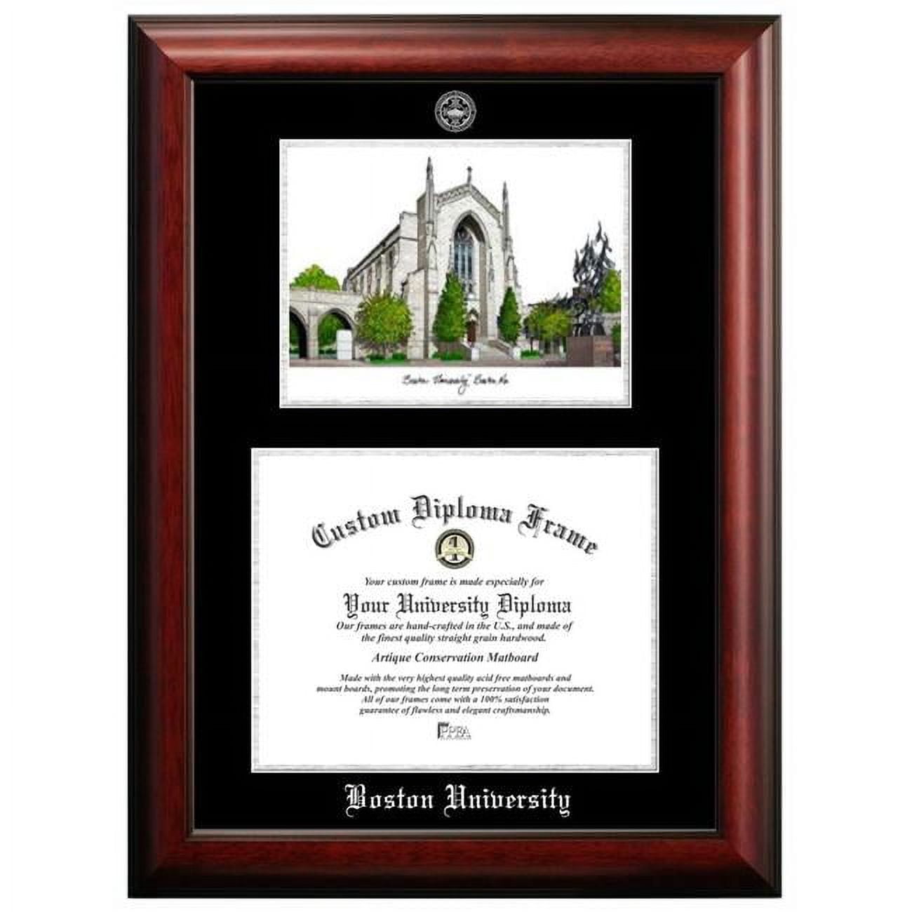 Campus Images 14 x 11 in. Boston University Silver Embossed Diploma ...
