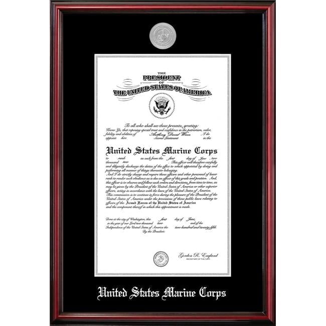 Campus Images MACPT0028x10 8 x 10 in. Patriot Frames Marine Certificate ...