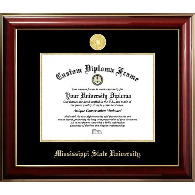 Campus Images MS997CMGTGED-1185 11 x 8.5 in. Mississippi State University Diploma Frame, Classic ...