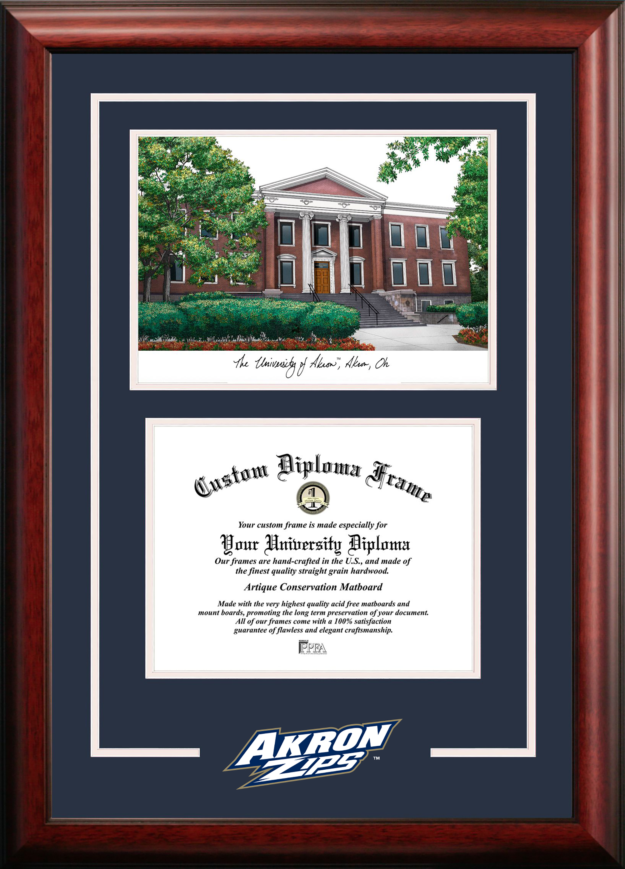 Campus Images OH983SG University of Akron Spirit Graduate Frame with ...