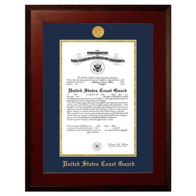Campus Images Patriot Frames Coast Guard Certificate Honors Mahogany ...