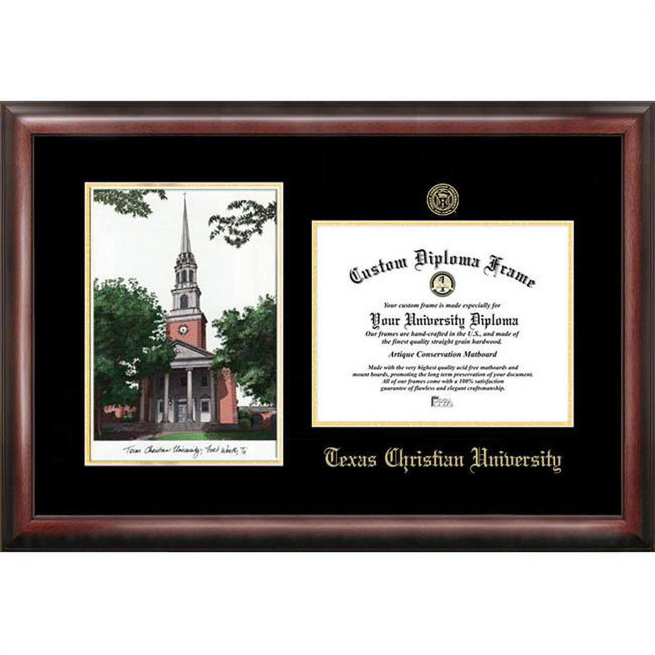 Campus Images Texas Christian University Gold embossed diploma frame ...
