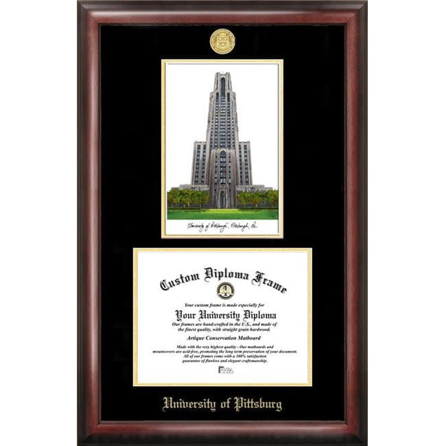 Campus Images University of PittsburghGold embossed diploma frame with ...