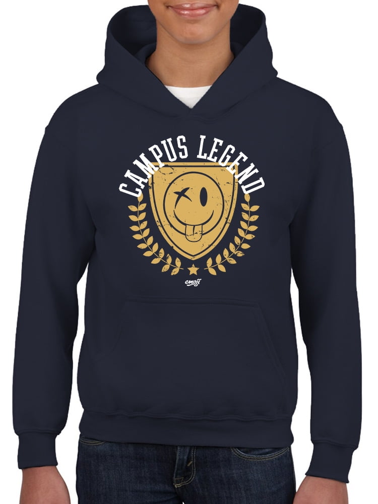 Campus Legend Shield - Retro College Graphic Youth's Hoodie - Walmart.com