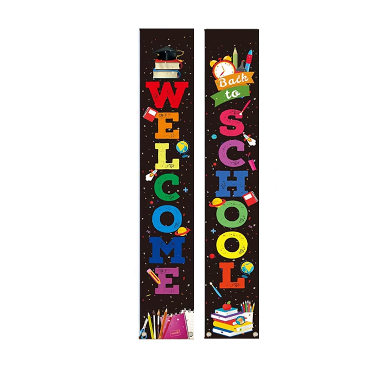 Campus Welcome Door Couplet Sign Set, Back to School Porch Banner ...