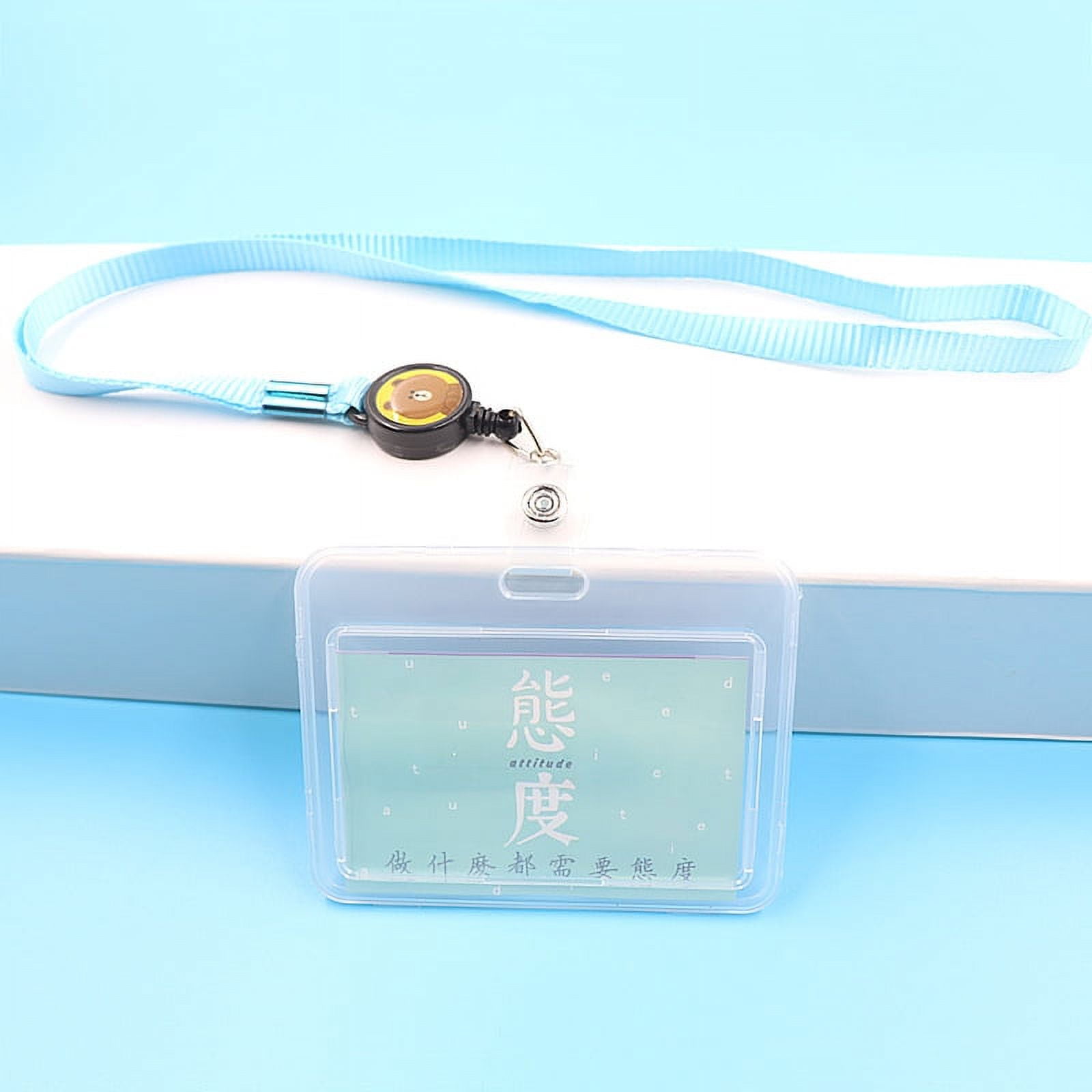 Campus student card holder retractable horizontal transparent card ...