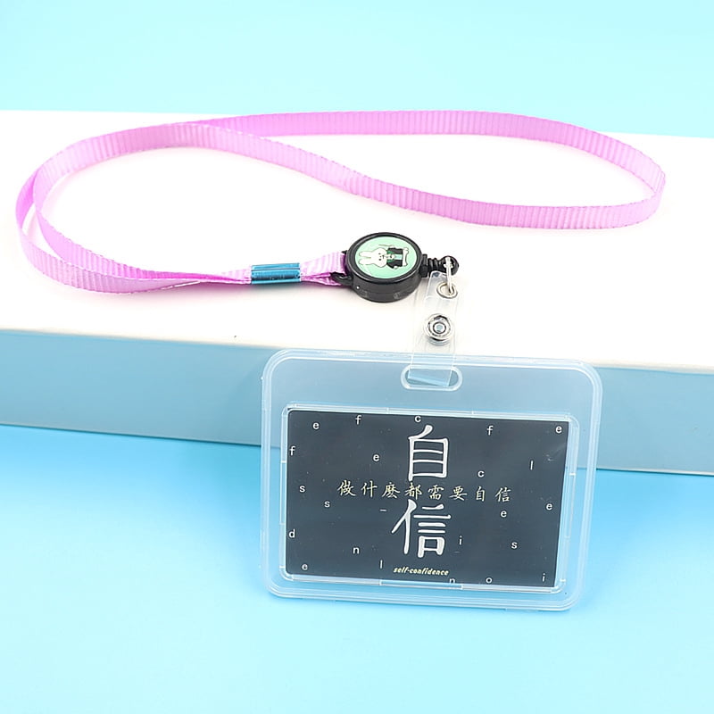 Campus student card holder retractable horizontal transparent card ...