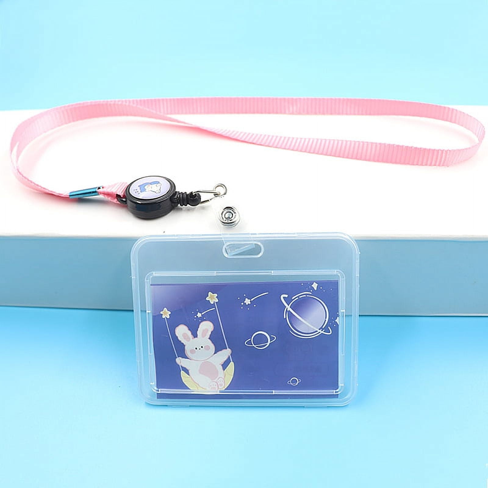 Campus student card holder retractable horizontal transparent card ...