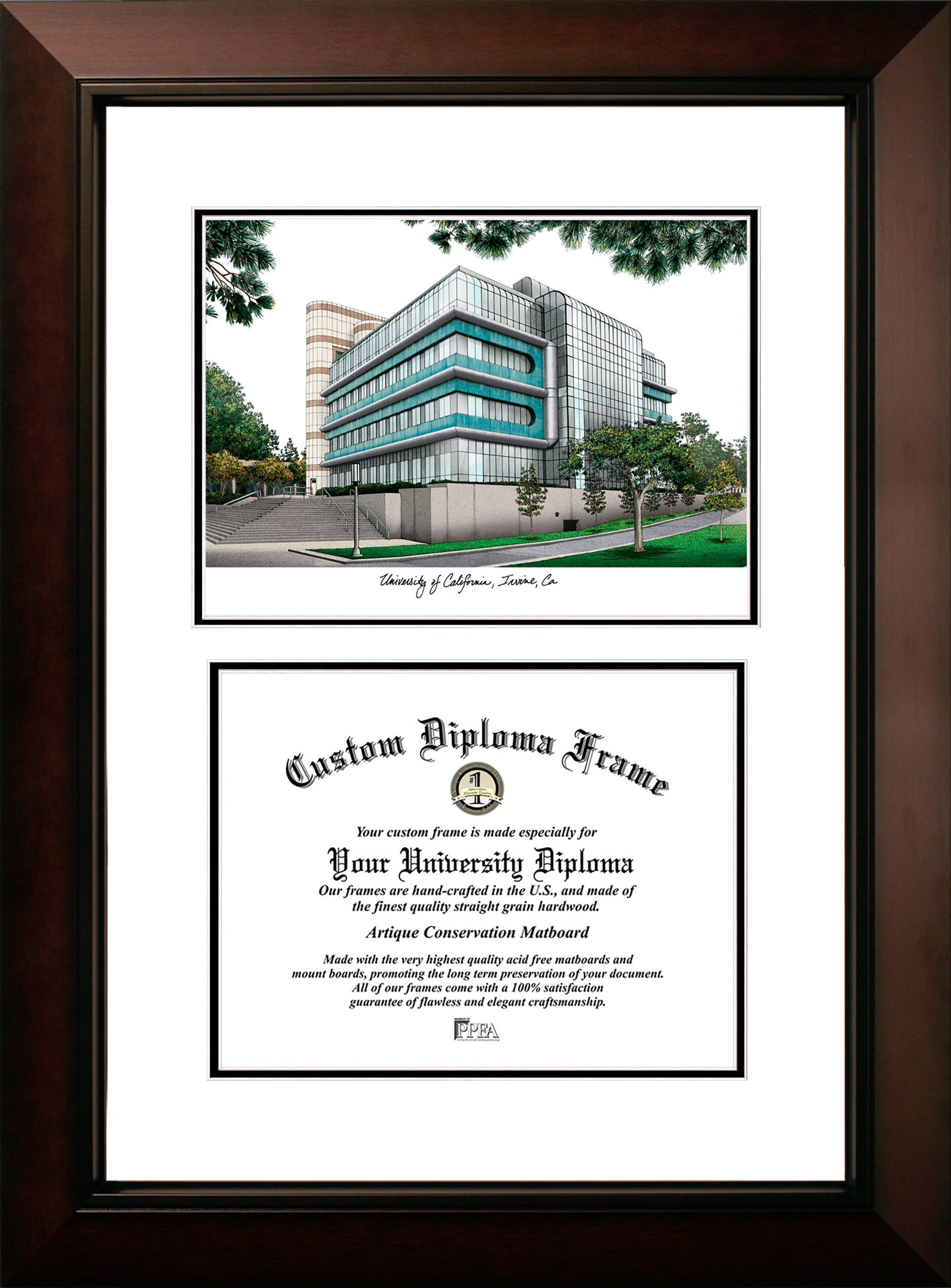Campusimages CA933LV University of Irvine Legacy Scholar Diploma Frame ...