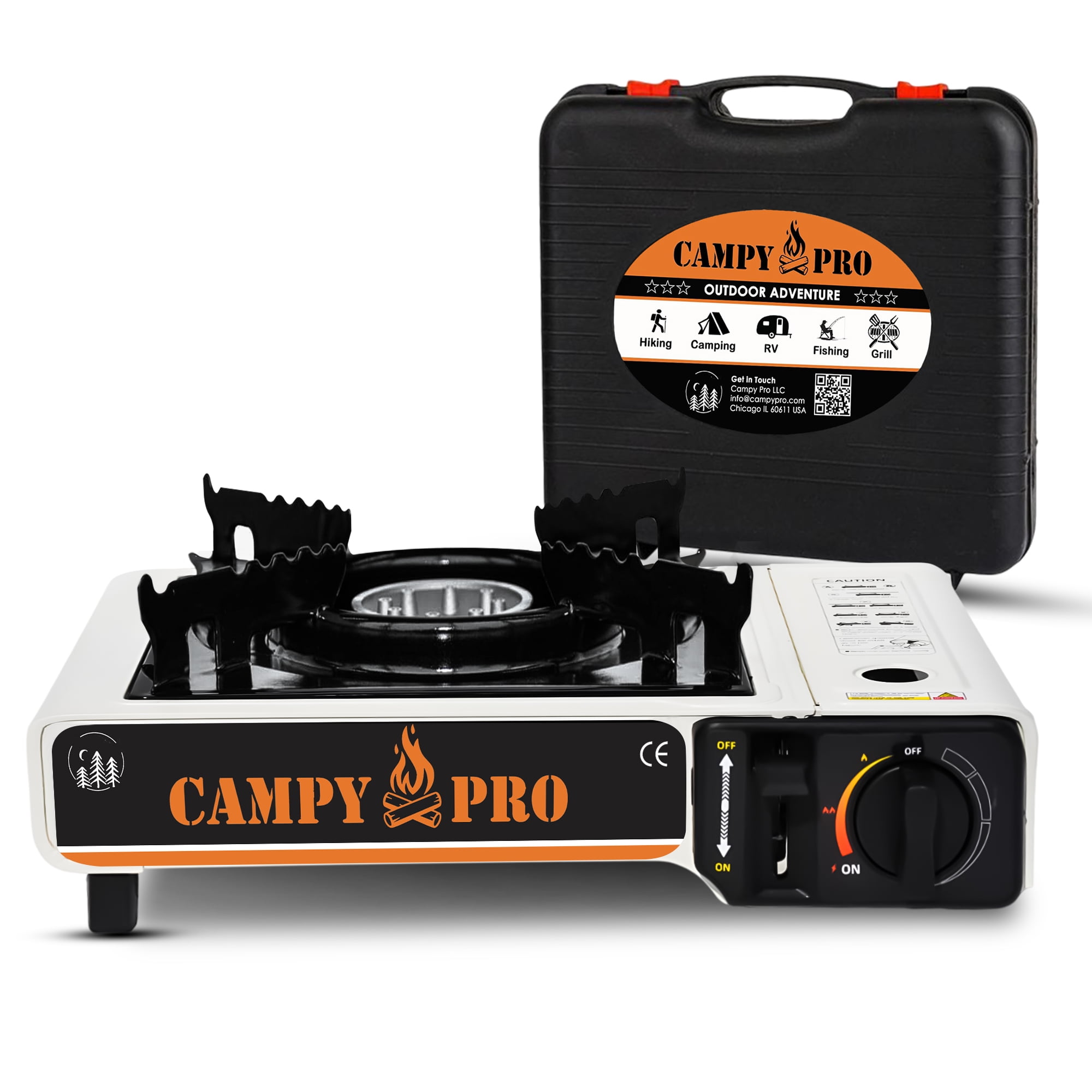 Campy Pro Portable Butane Gas Stove with Automatic Ignition and ...