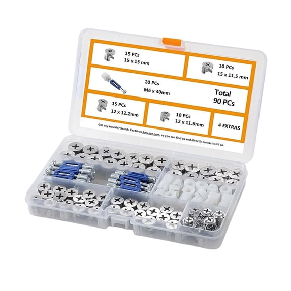 Cams Locks, 90Pcs Eccentric Wheel Cams Locks for Furniture Connecting ...