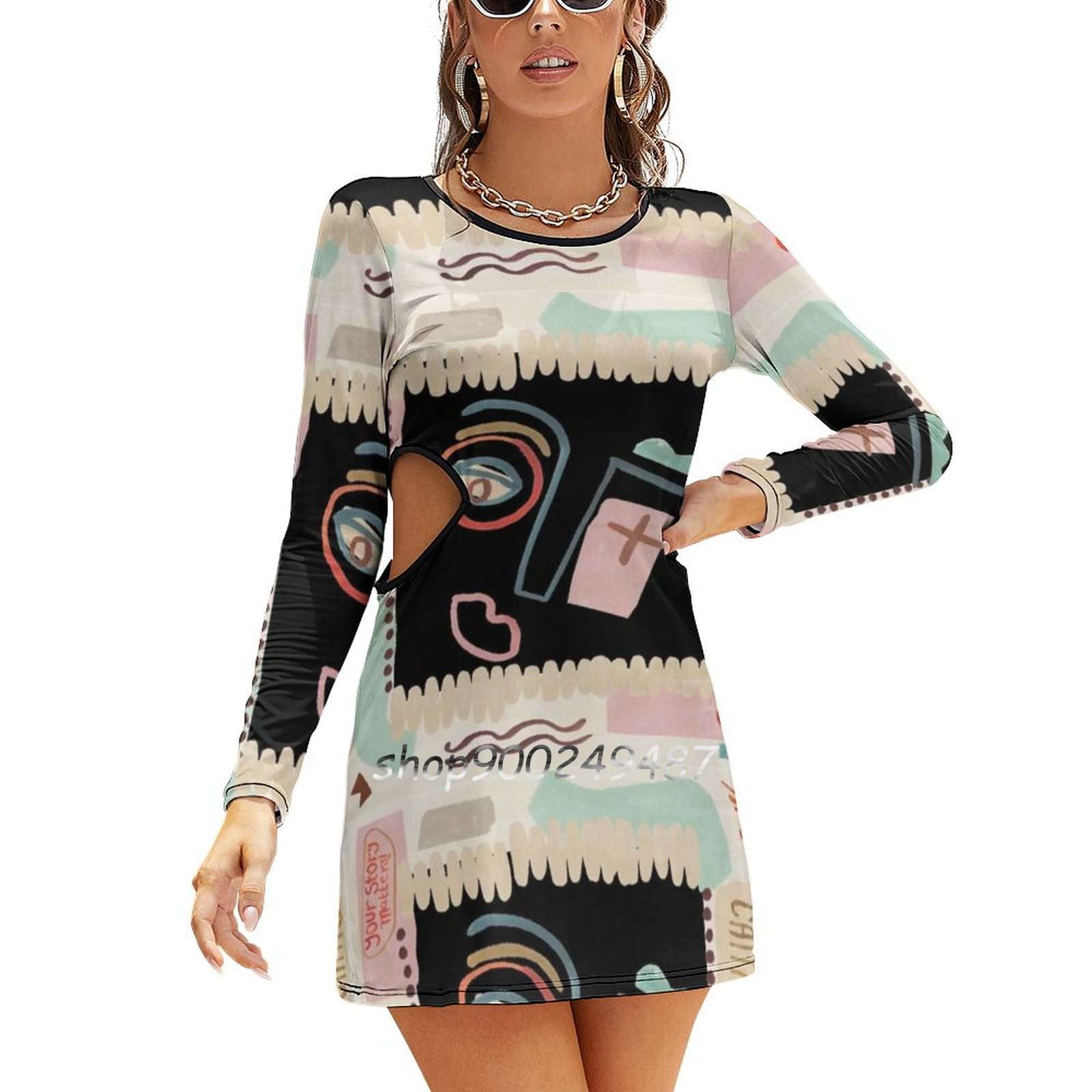 Camuamessage 2 Square Neck Dress Sweet Summer Dress Women Elegant ...