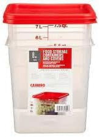 Camwear Polycarbonate Square Food Storage Container, 8 Quart With Lid ...