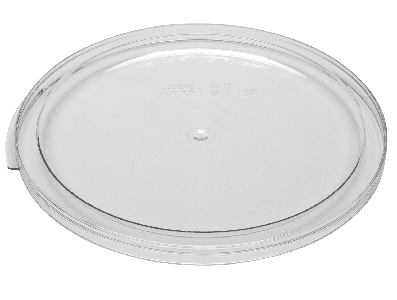 Camwear® Clear Round Lid for Food Storage Containers, Fits 12, 18 & 22 ...