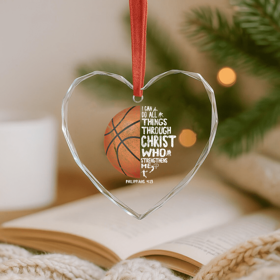 Can All Things Do Through Christ Philippians 413 Basketball Ornament, Home Decoration, Crystal ...