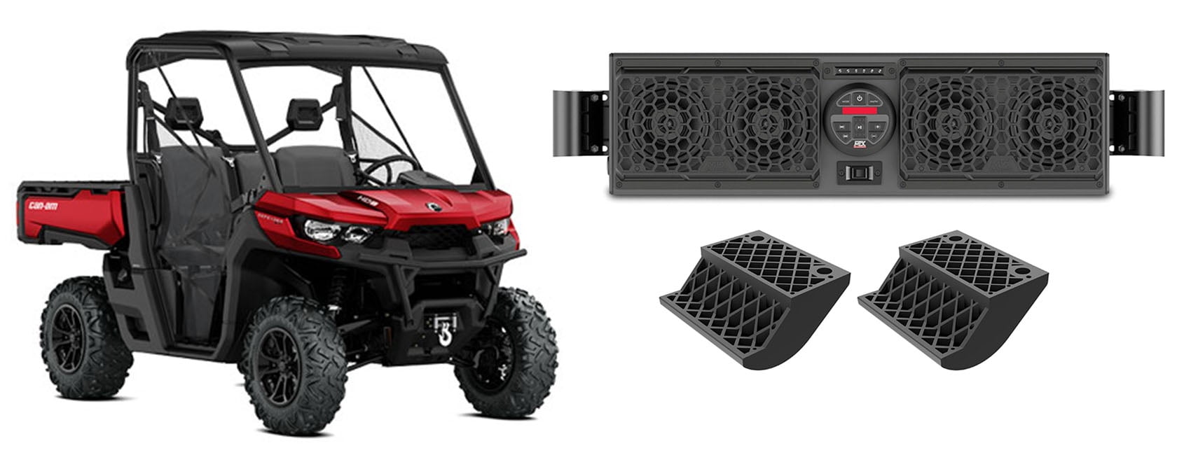 Can-Am Defender Four-Speaker Marine Bluetooth Soundbar System For ...